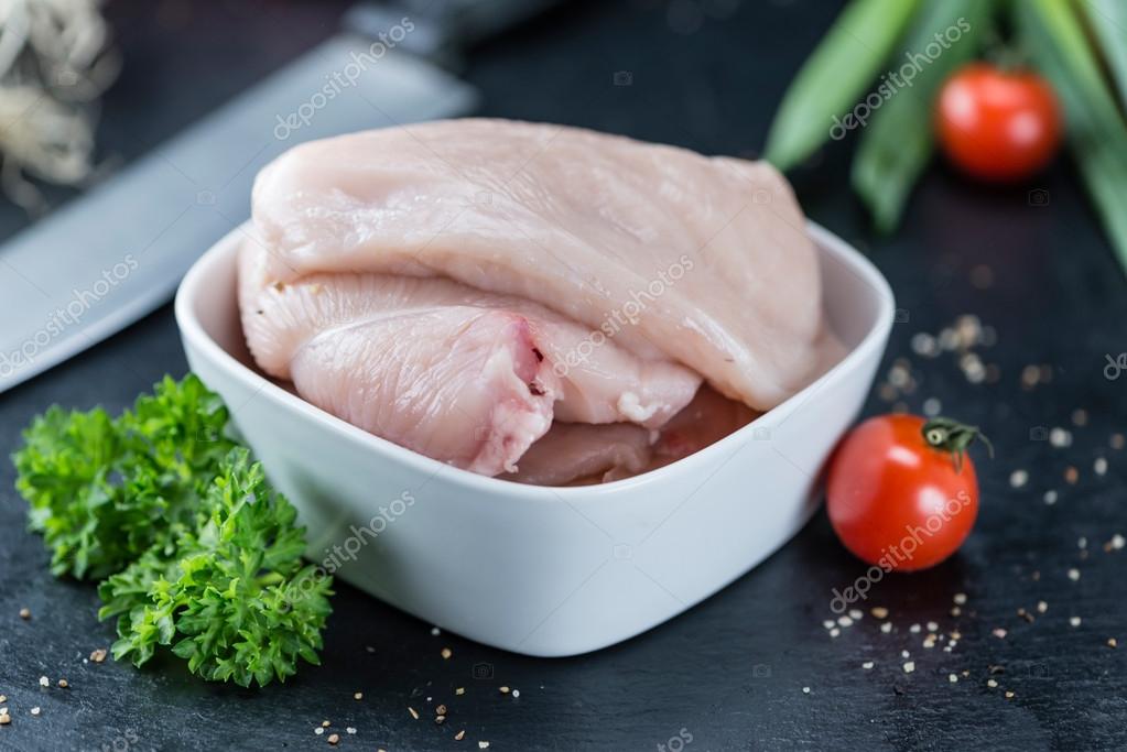 Slate slab with raw Chicken Cutlets Stock Photo by ©HandmadePicture ...
