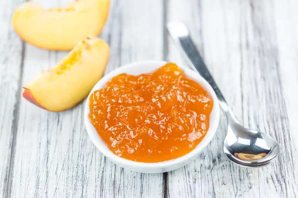 Peach Jam on table - Stock Image - Everypixel