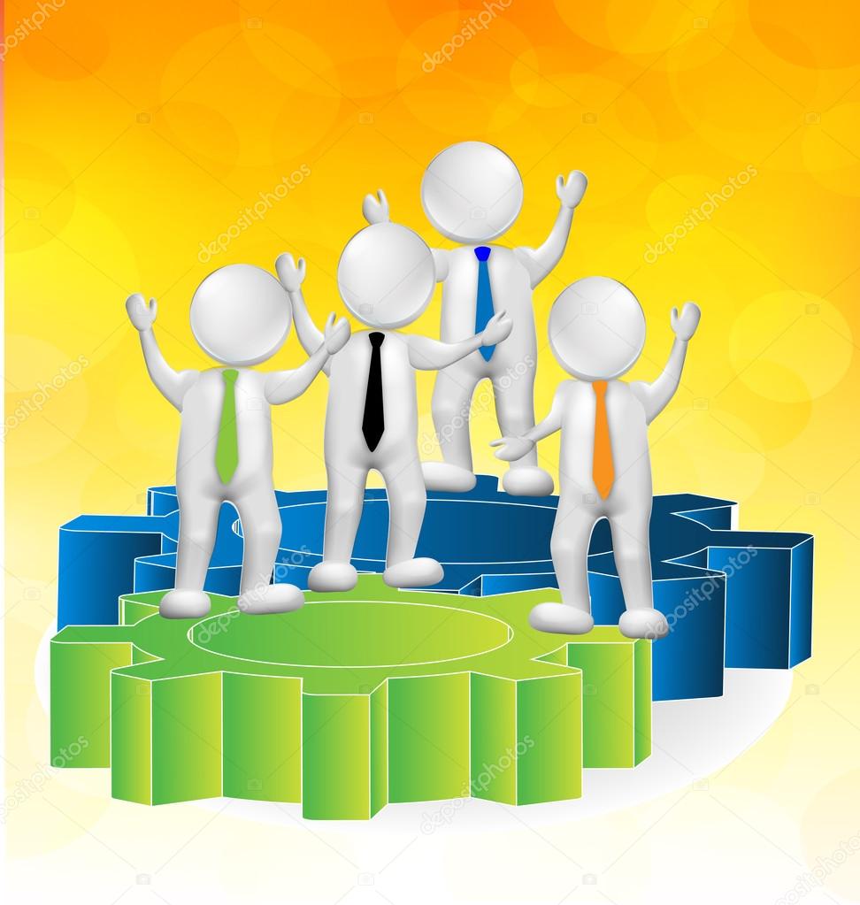 Teamwork business 3D people Stock Vector Image by ©Glopphy #108872962