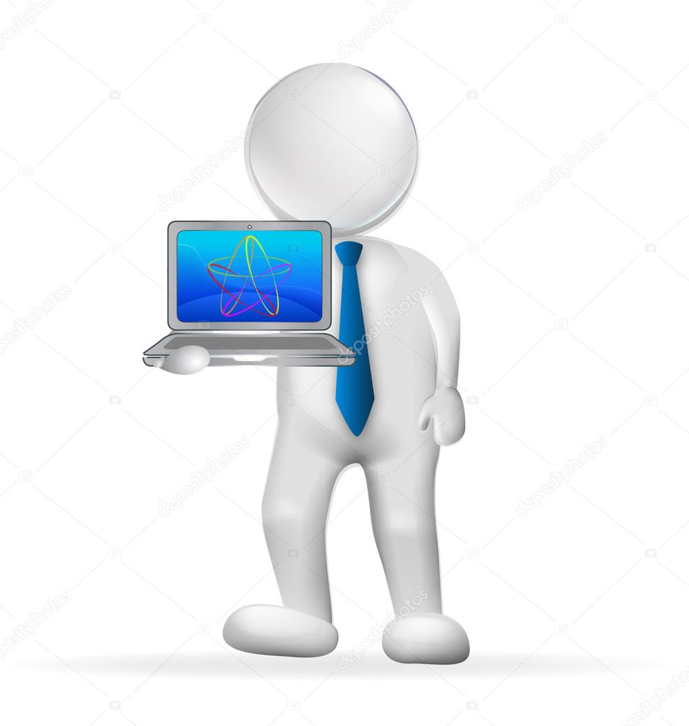 Business 3D man — Stock Vector © Glopphy #121447586