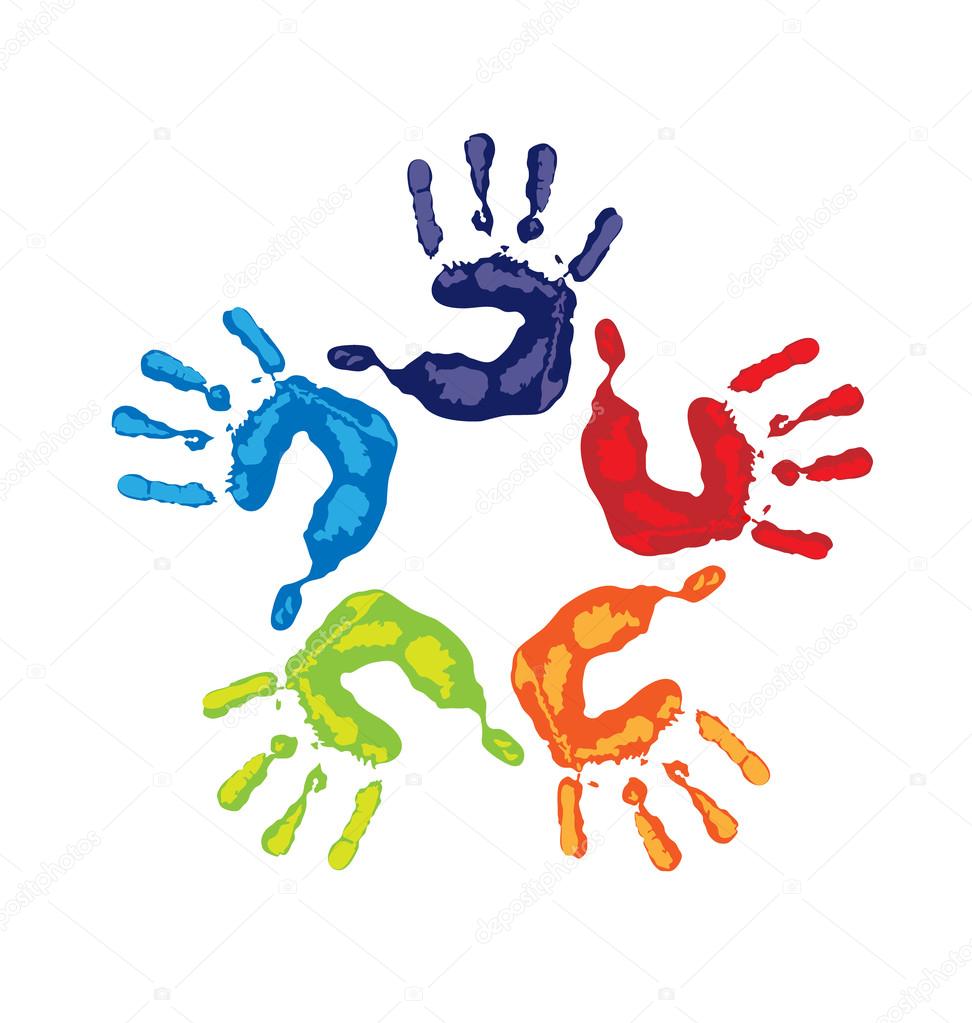 Teamwork hands logo Stock Vector Image by ©Glopphy #121591564