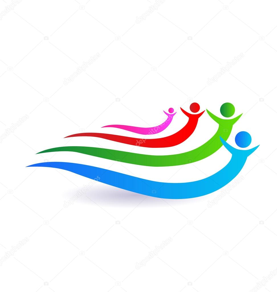 Friends unity concept logo vector design Stock Vector by ©Glopphy 62275609