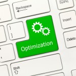 Blue Optimization keyboard key, business background Stock Photo by ...