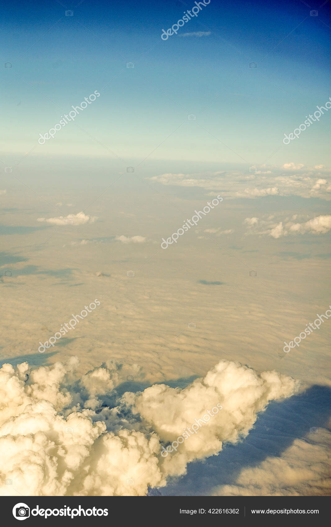 Clouds Snow Clad Austrian Alps Mountains Seen Airplane Window Europe ...
