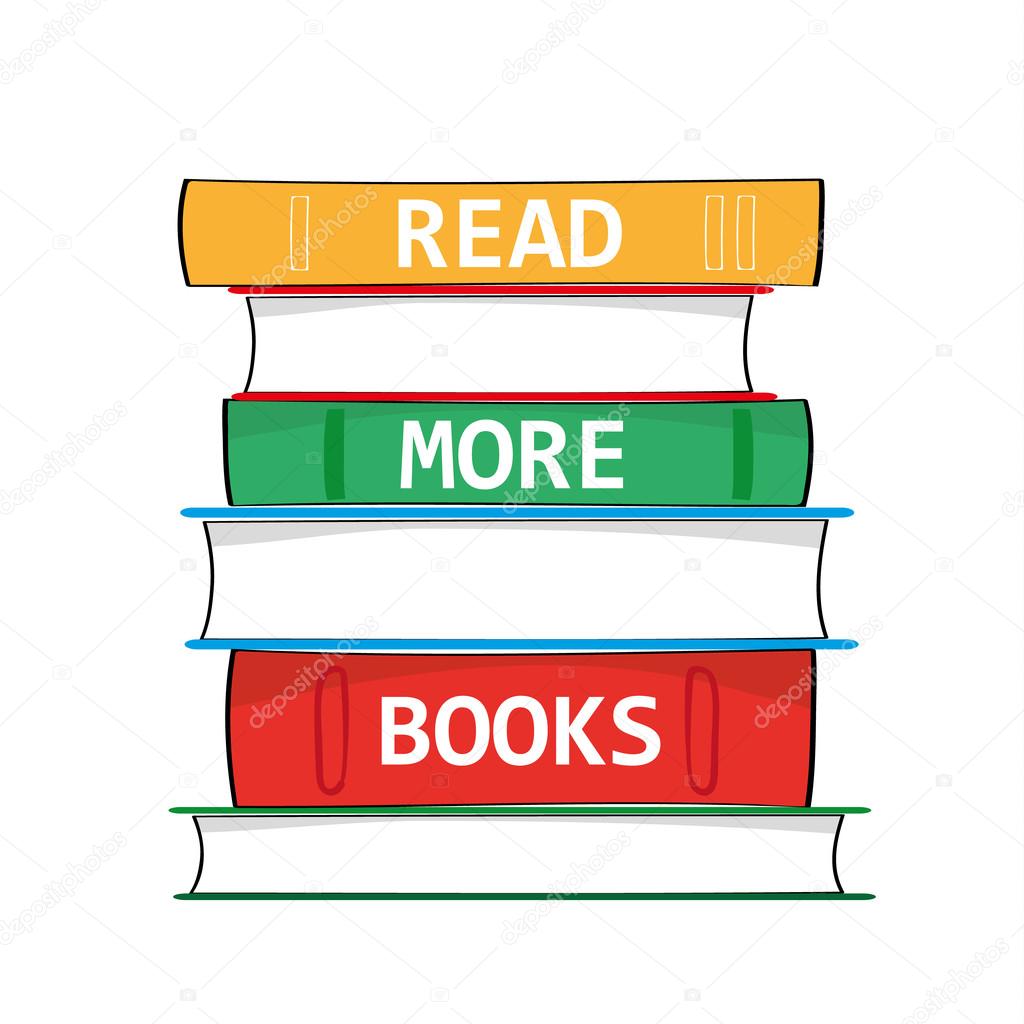 Read More Books Stock Vector by ©thinglass 116771670