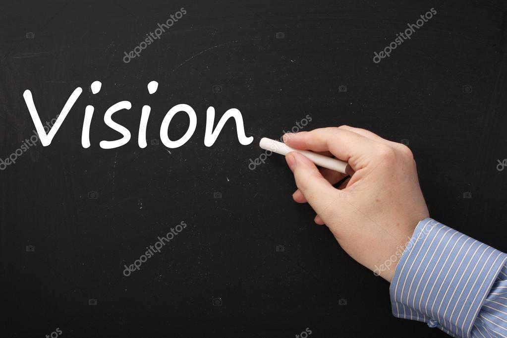 Writing the word Vision Stock Photo by ©thinglass 58815403