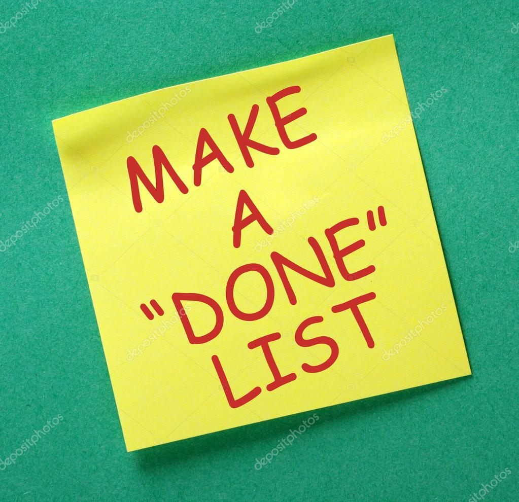 Make A Done List — Stock Photo © thinglass #79107550