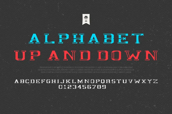 Industrial style alphabet letters and numbers. vector font type design ...