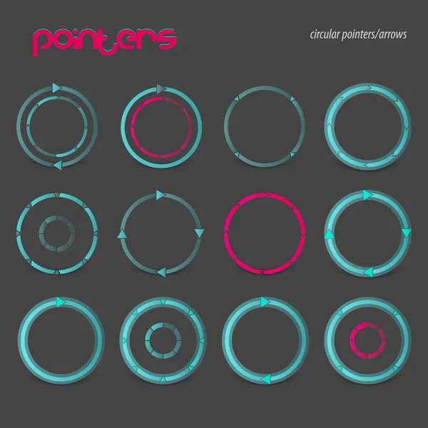 Conjunto de ponteiros de círculo Vector Art Stock Images | Depositphotos