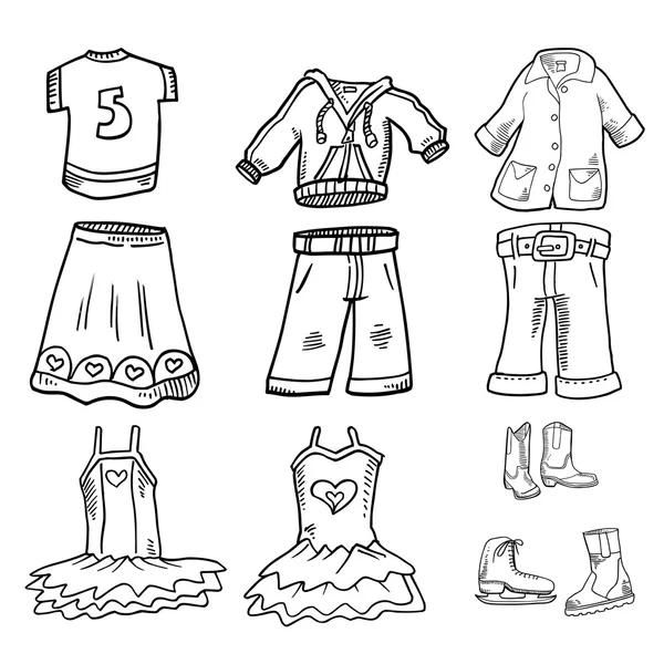 Kids Getting Dressed Clip Art Black And White