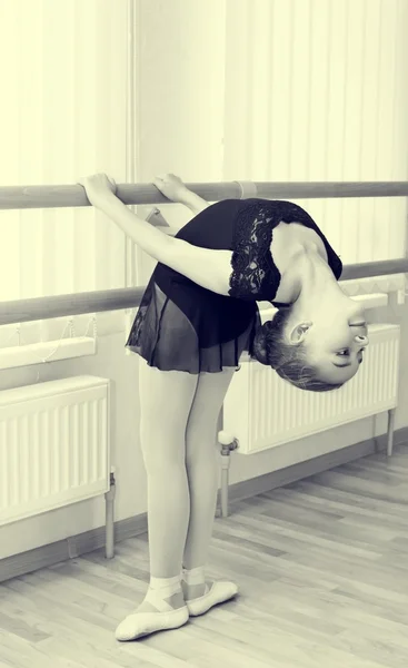 Girl doing ballet exercise — Stock Photo © Lester120 #80727416