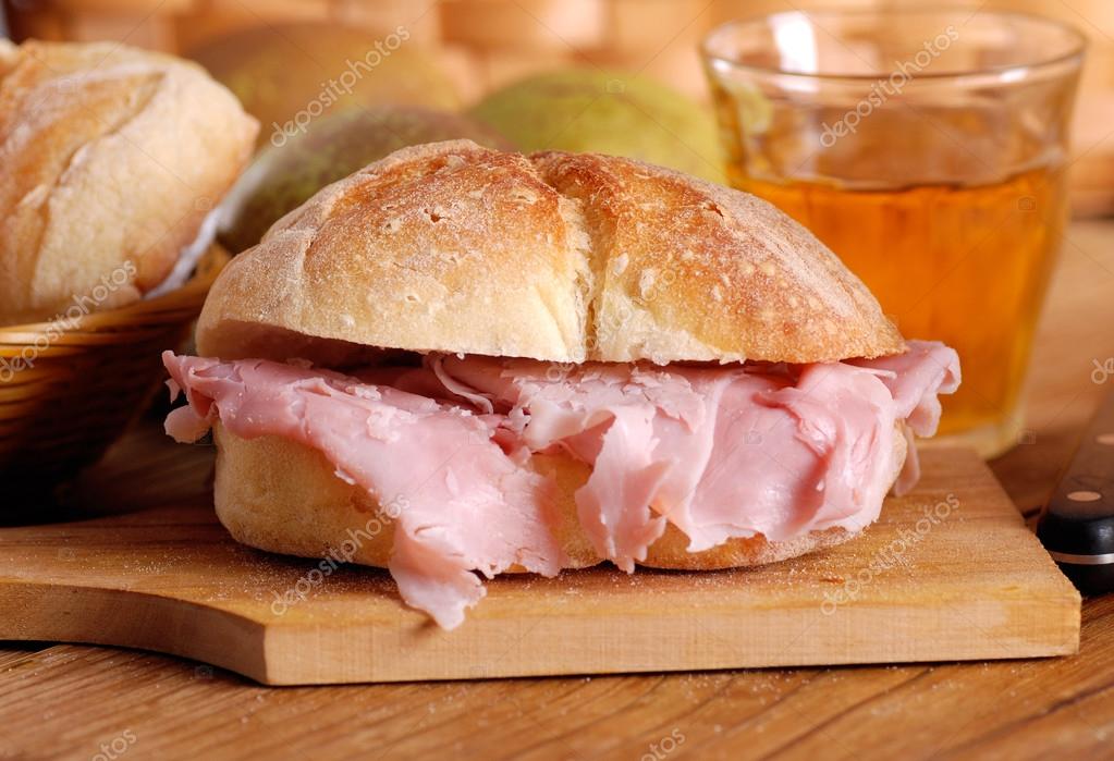 Ham sandwich on the table Stock Photo by ©al1962 55770231