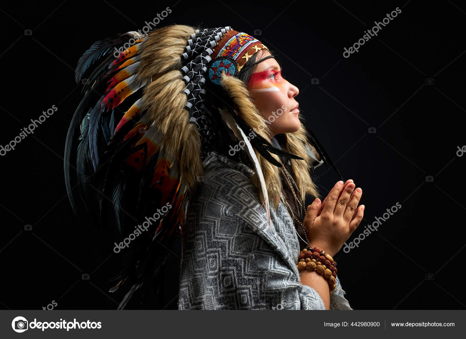 Native American Woman Profile
