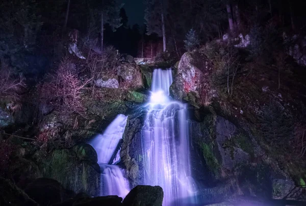 Beautiful Waterfalls At Night