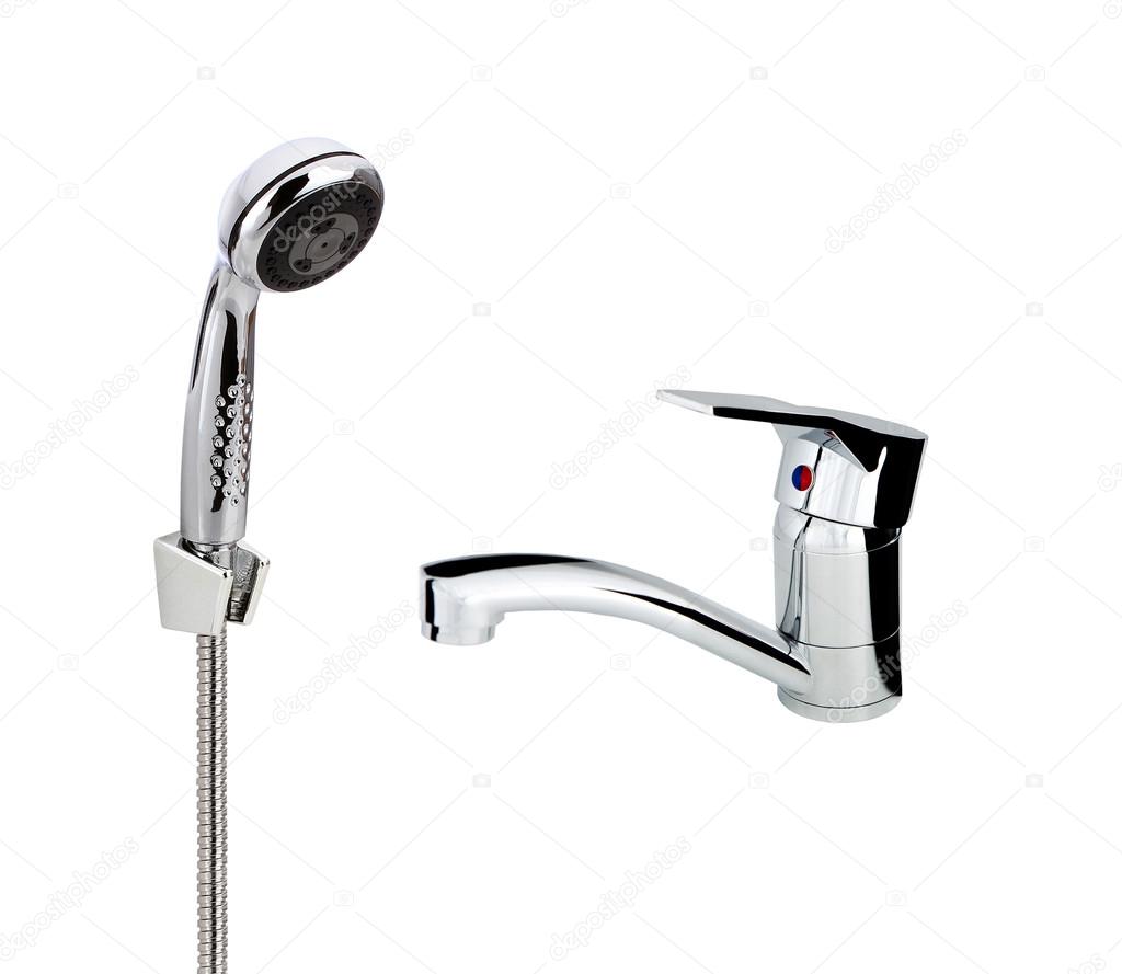 Silver metallic water tap with crane Stock Photo by ©ozaiachinn 81864820
