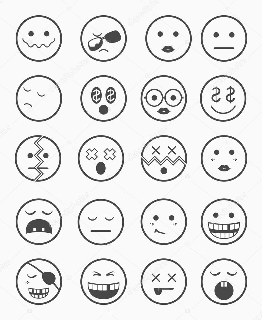 20 characters icons set 2 — Stock Photo © stockerteam #81237094