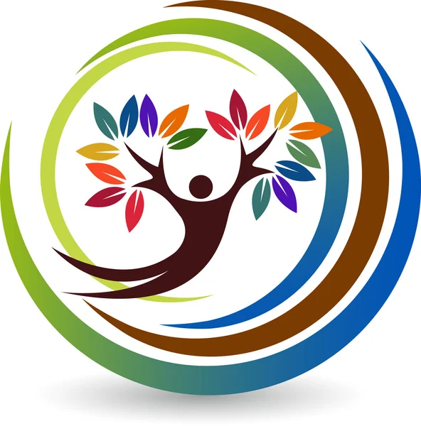 Tree man logo — Stock Vector © magagraphics #10157435