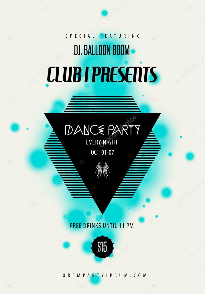 Dance party music poster Stock Vector Image by ©archiwiz #94604452