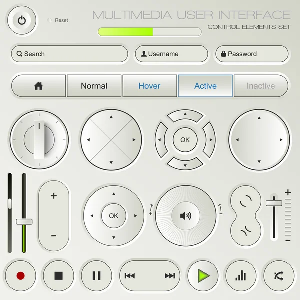 Multimedia user interface Stock Vector Image by ©archiwiz #95406580