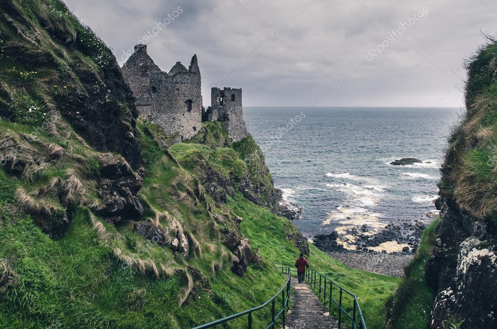 Medieval castle on the seaside, Ireland — Stock Photo © mdurinik #78860766