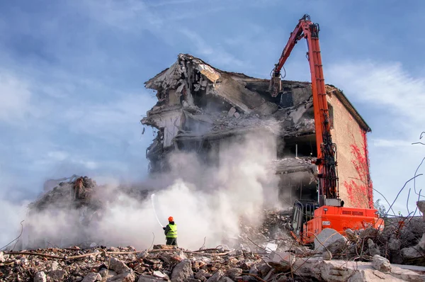 Demolition of buildings in urban - Stock Image - Everypixel
