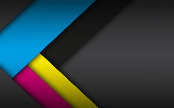 Black Modern Header Overlapped Layers Cmyk Colors Banner Your Business ...