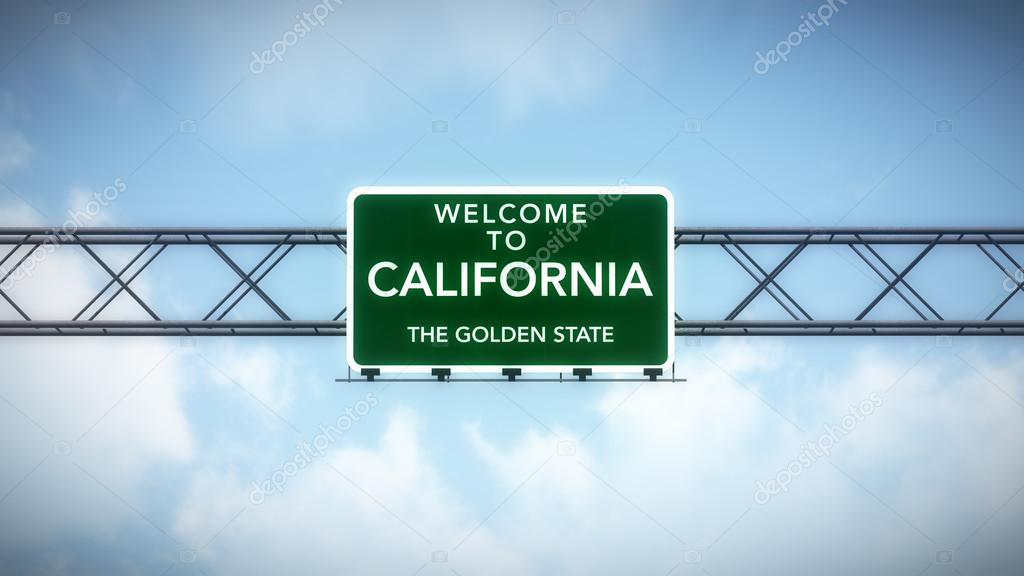 California USA State Welcome to Highway Road Sign ⬇ Stock Photo, Image ...