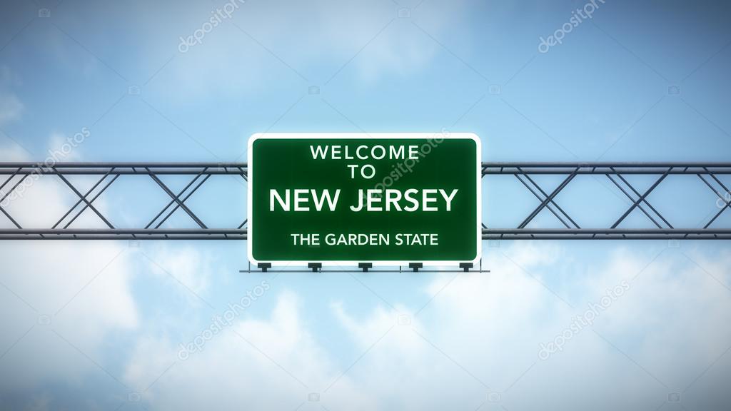 New Jersey USA State Welcome to Highway Road Sign — Stock Photo ...