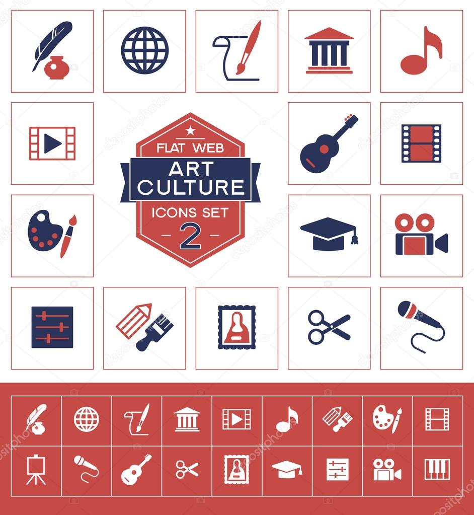 Art culture icons set Stock Vector Image by ©VLADGRIN #123644552
