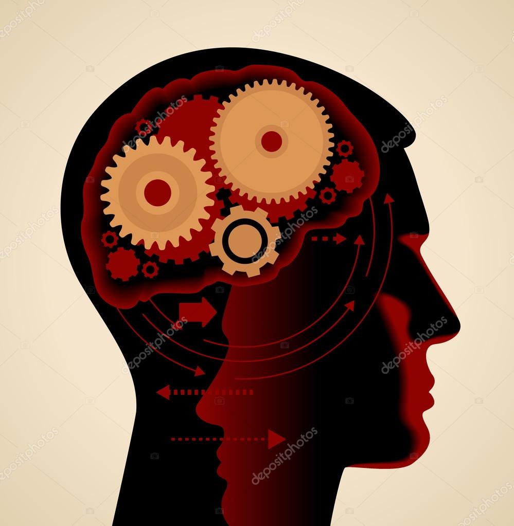 Head and Brain Gears — Stock Vector © VLADGRIN #123646682