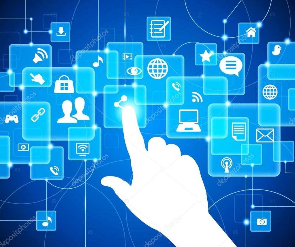 Iconos de la red informática witn humano Vector de stock por ©VLADGRIN ...