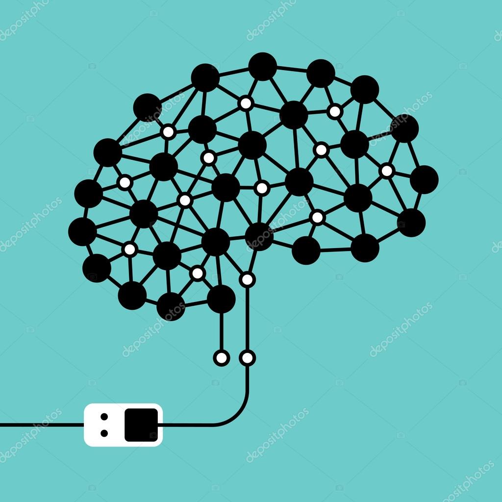 Human brain abstract icon Stock Vector Image by ©VLADGRIN #123649404
