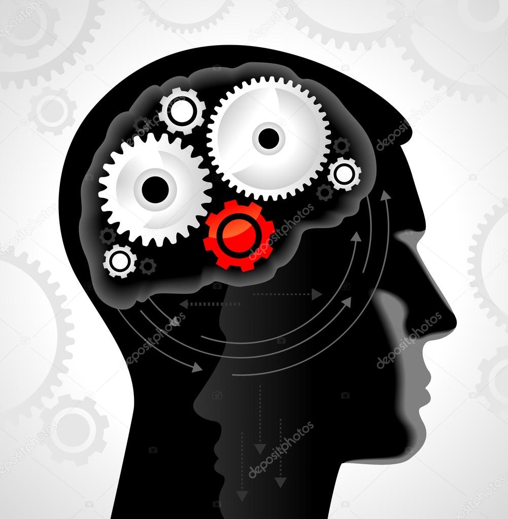 Head and Brain Gears Stock Vector Image by ©VLADGRIN #123653194