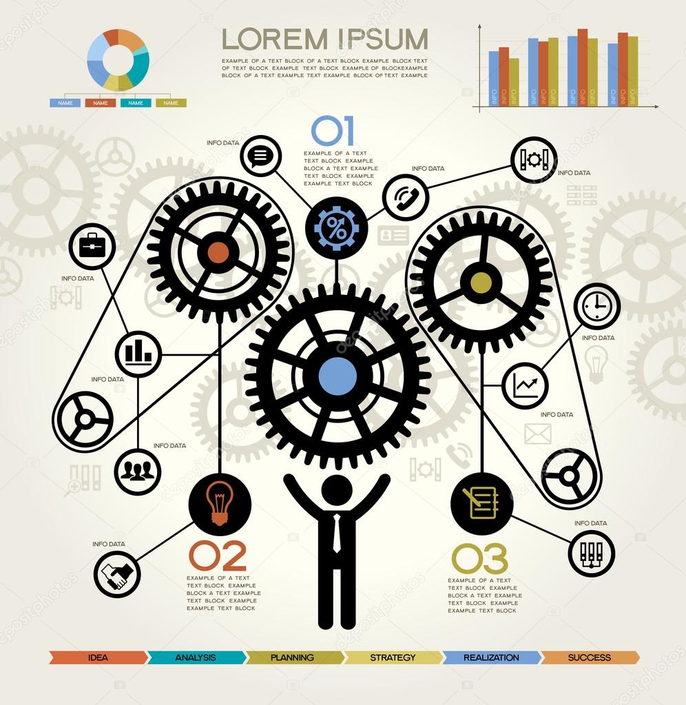 Modern Business Concept Stock Vector by ©VLADGRIN 123653602