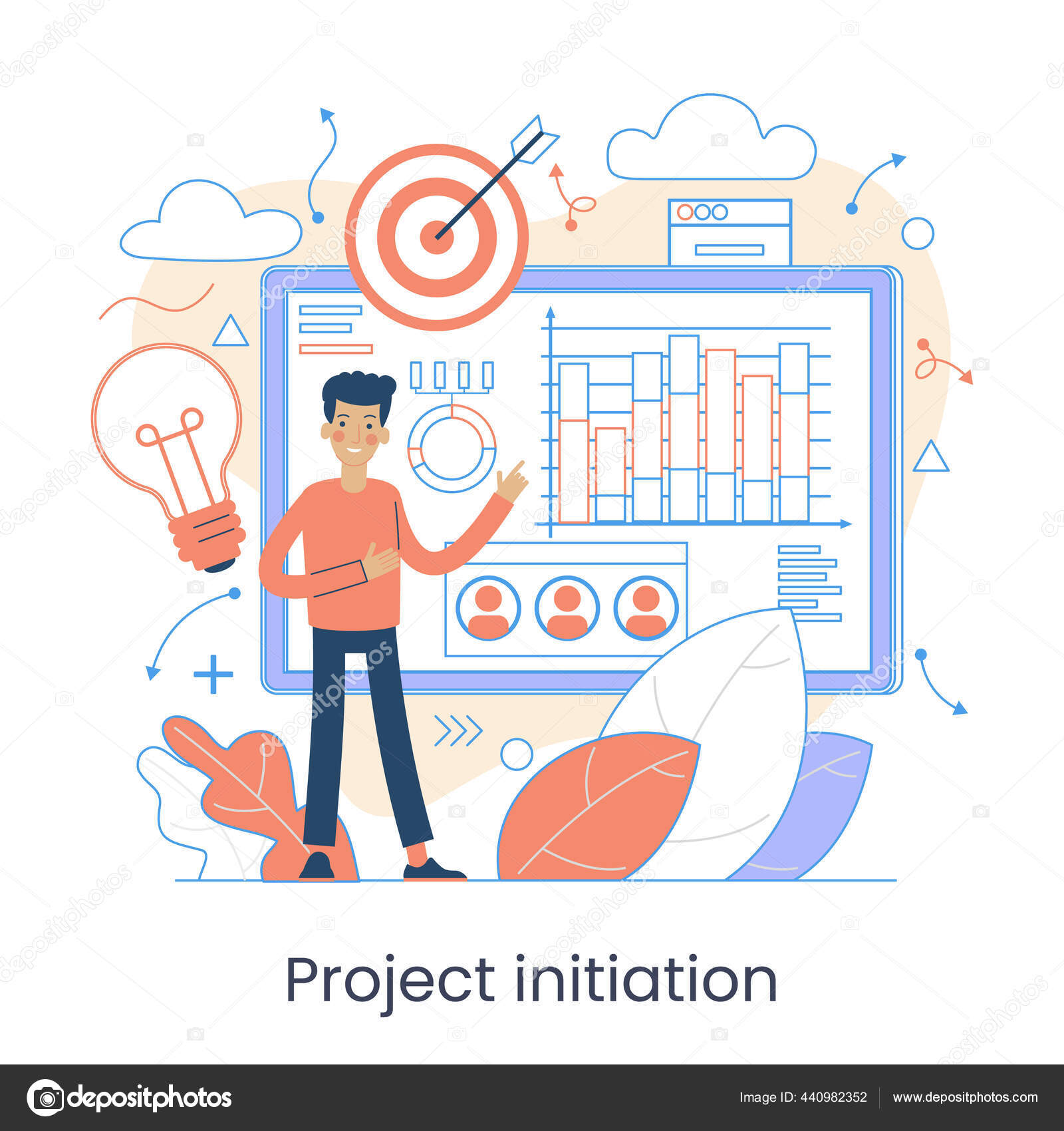 Project Initiation Project Closure Deadline Concept Business Analysis ...