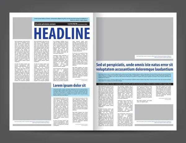 Newspaper print template design — Stock Vector © IrinaWW #54585383