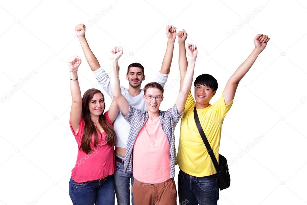 Group of excited students Stock Photo by ©ryanking999 106911718