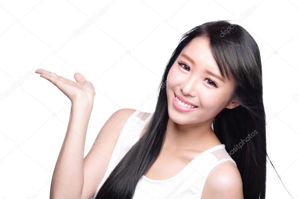 Woman showing something — Stock Photo © ryanking999 #61277027