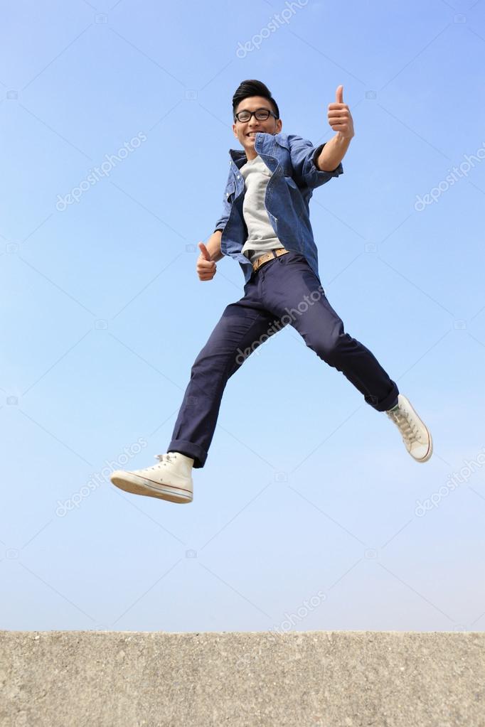 Happy Man Jumping
