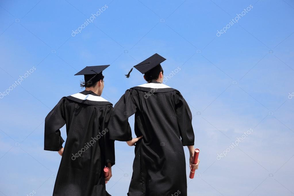 Students looking at blue sky — Stock Photo © ryanking999 #73355479