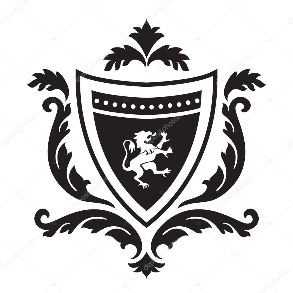 Shield Floral Vector