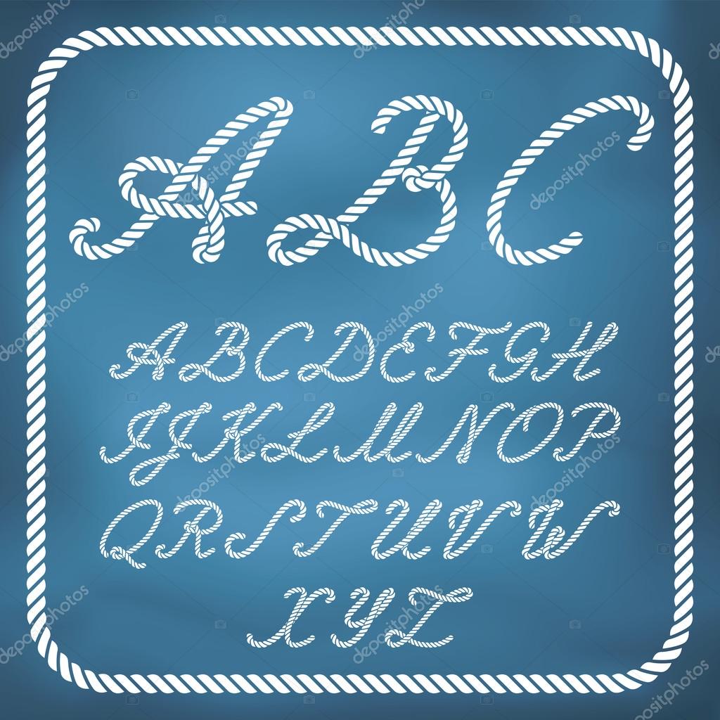 Nautical rope letters Stock Vector by ©werta.w 71958871