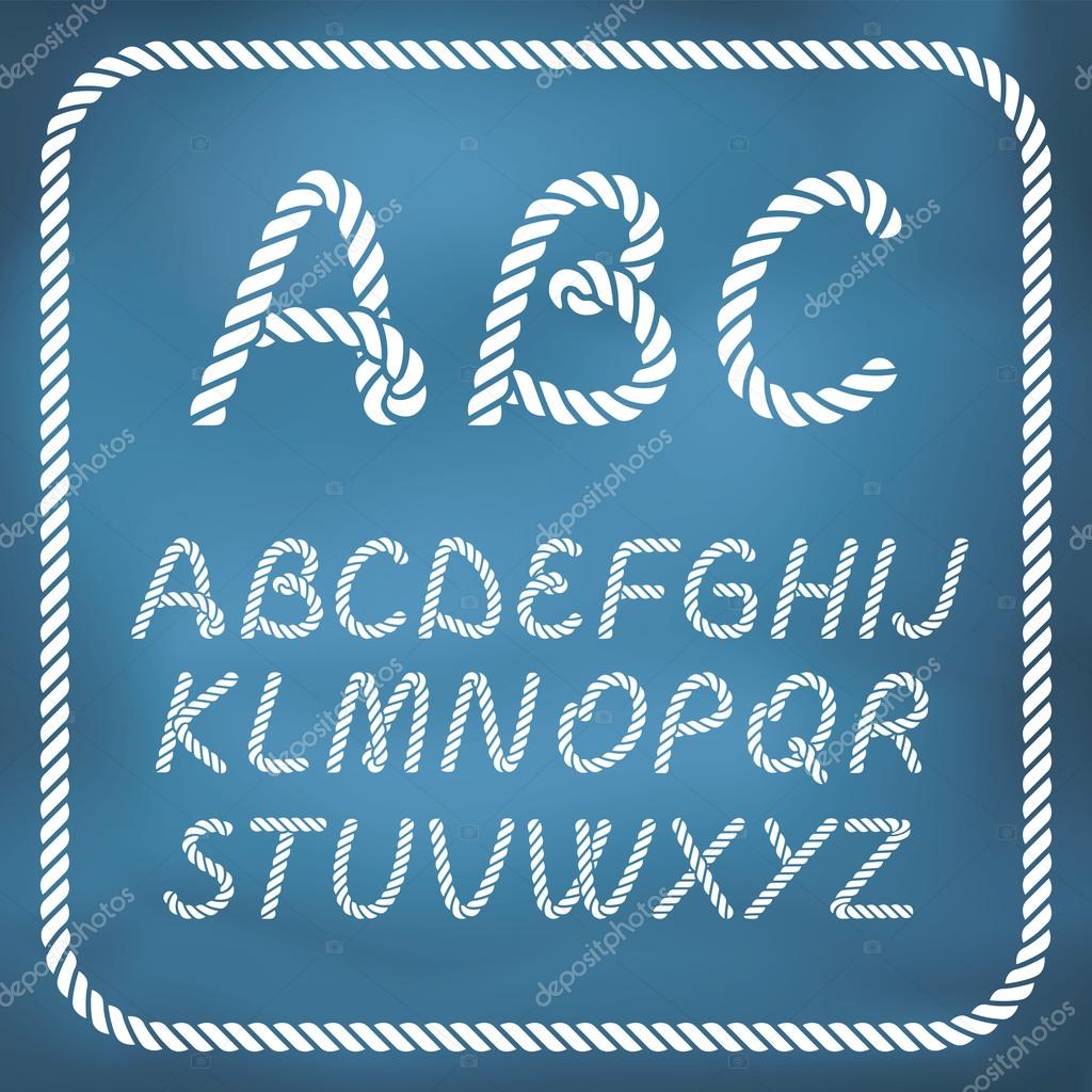 Nautical rope letters Stock Vector Image by ©werta.w #79038442