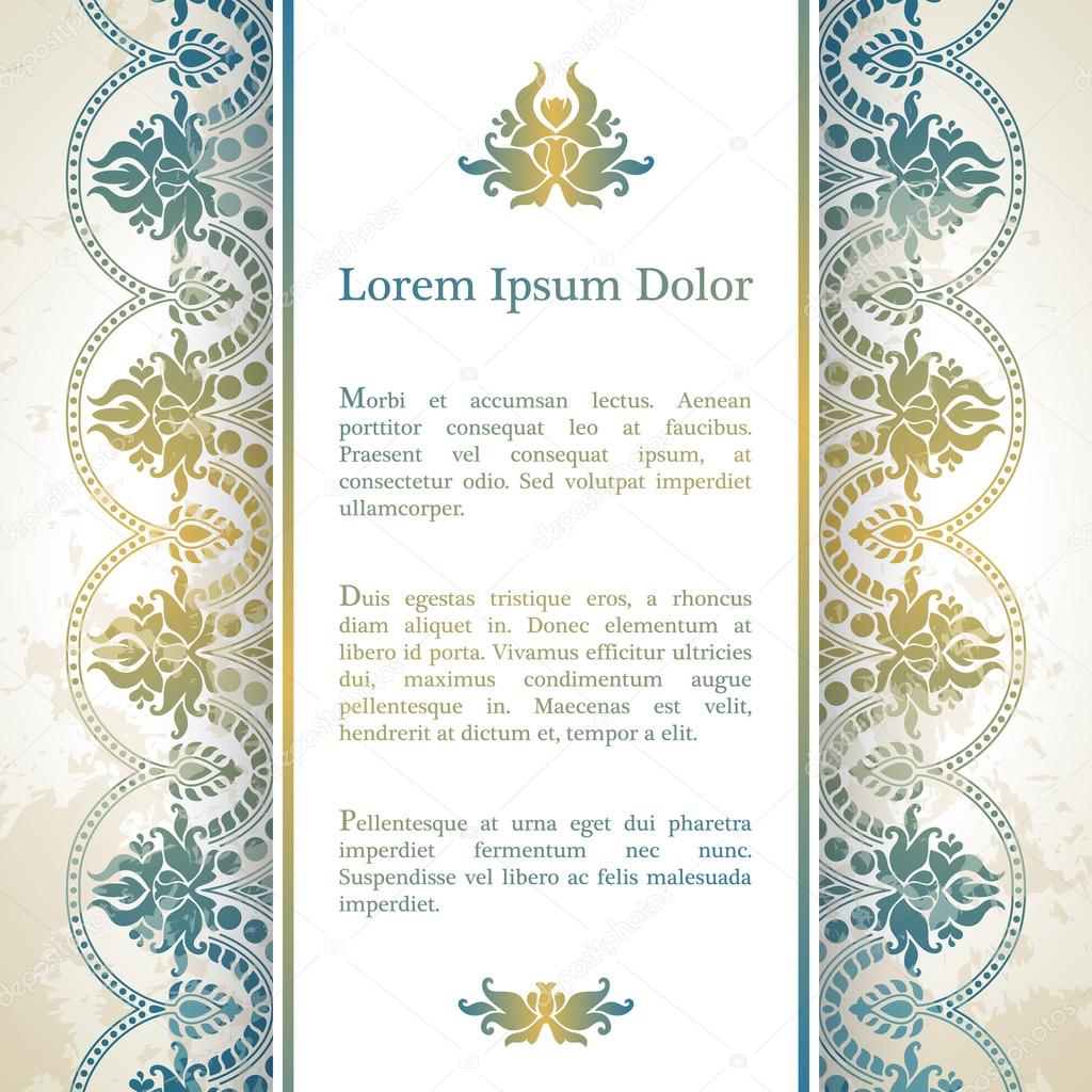 Invitation card with arabesque decor Stock Vector Image by ©werta.w ...
