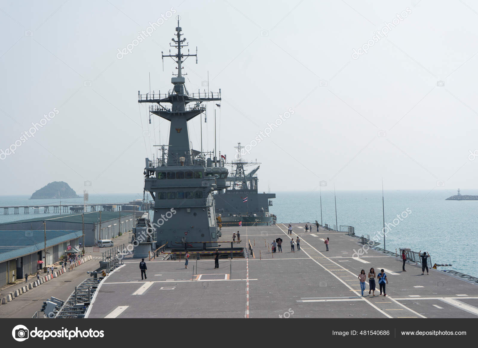 Fast Frigate Battle Ship Shown Tourist Visit Sattahip Naval Base ...