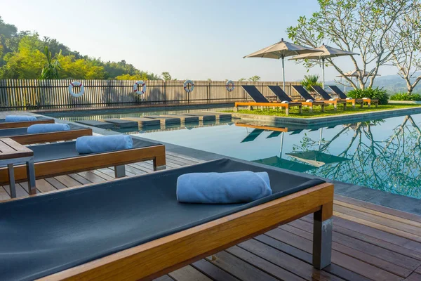 Goggles Towel Lying Daybed Chair Swimming Pool — Stock Photo © bennnn ...