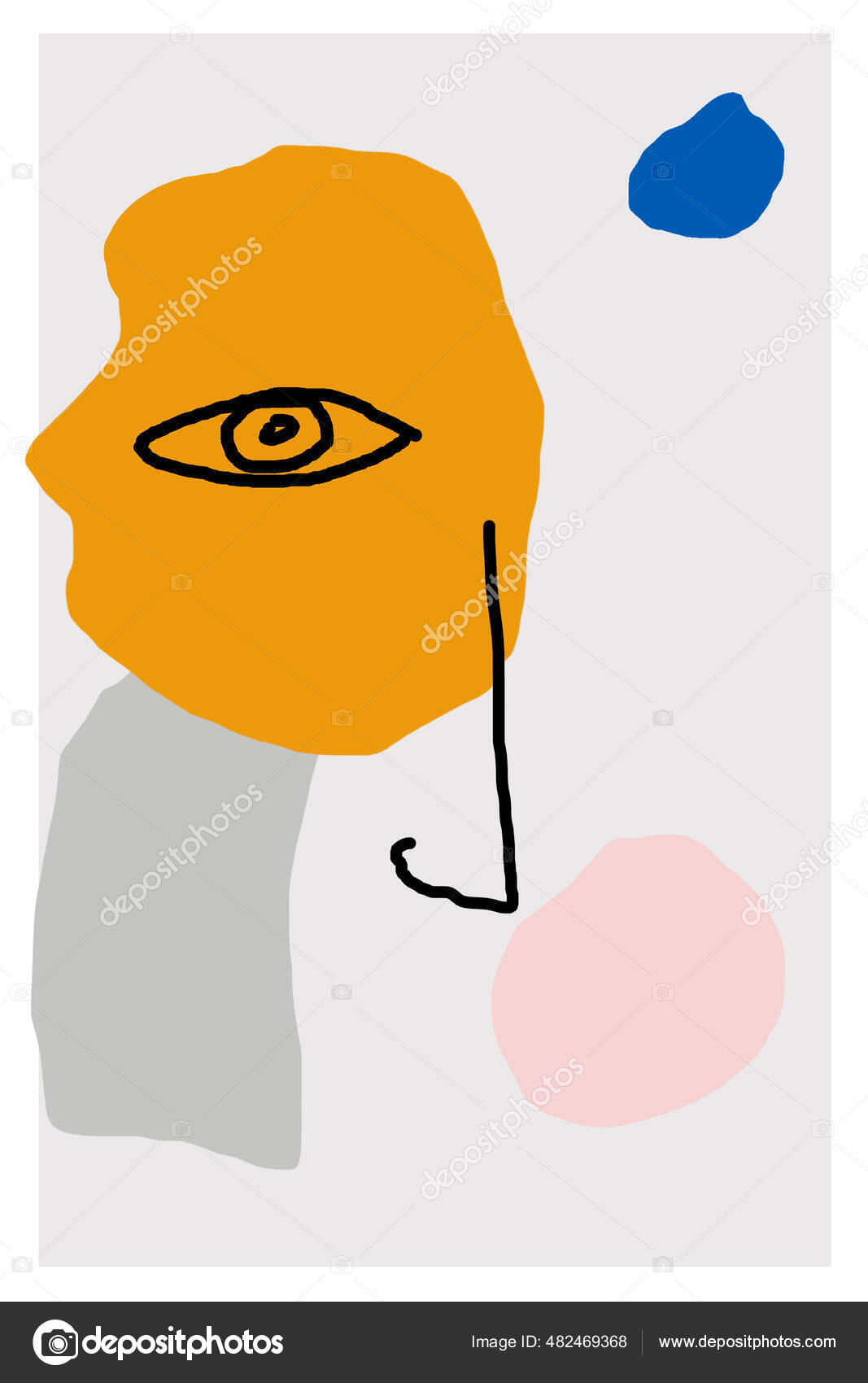 Hand Art Free Forms Abstract Painting Stock Illustration by ©bennnn ...