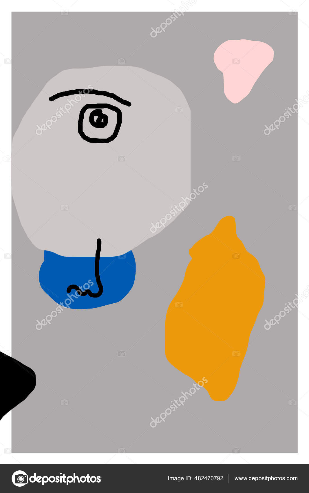 Hand Art Free Forms Abstract Painting Stock Illustration by ©bennnn ...