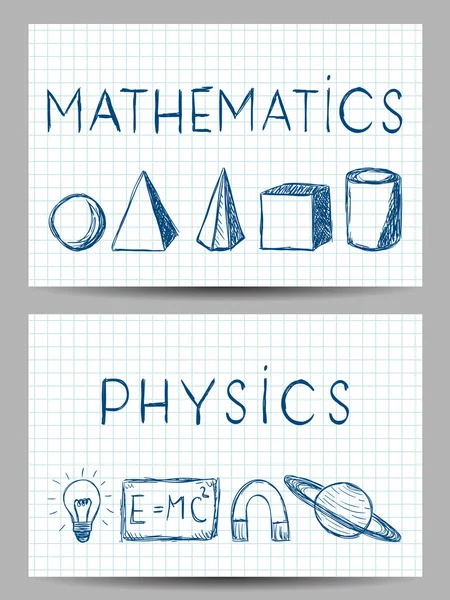Mathematics chalky icons — Stock Vector © kytalpa #42046085