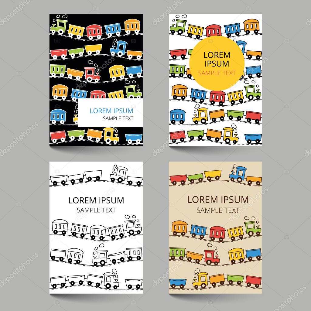 Document template with train and rails Stock Vector Image by ©kytalpa ...